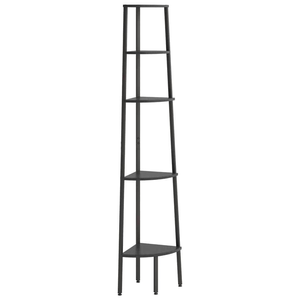 vidaXL Hoekkastje met 5 schappen 45,5x31,5x180 cm zwart online kopen ...