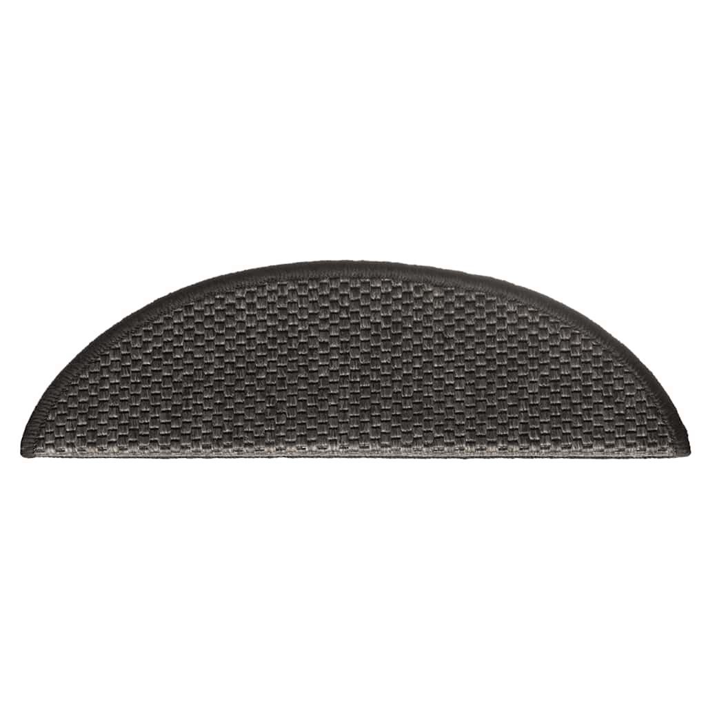 vidaXL Trapmatten zelfklevend 15st sisal-look 56x17x3cm antracietkleur ...