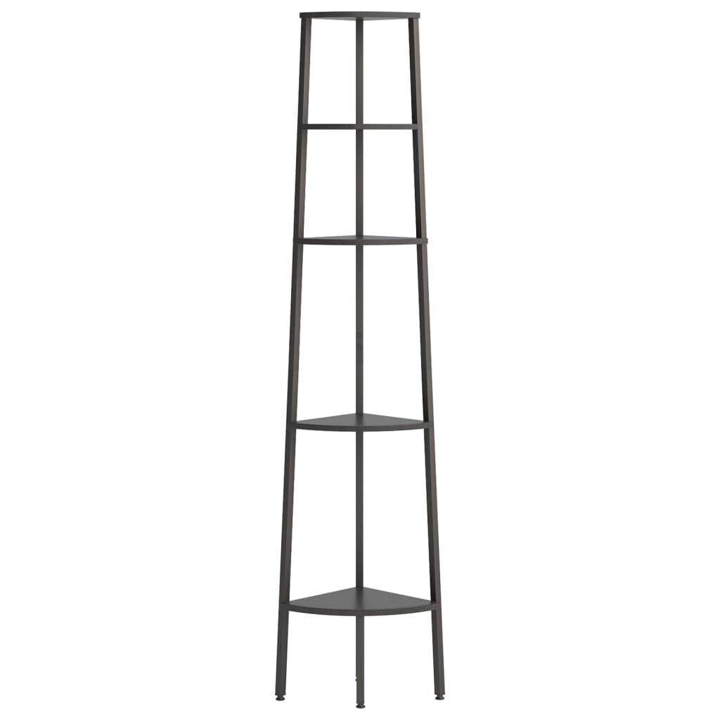 vidaXL Hoekkastje met 5 schappen 45,5x31,5x180 cm zwart online kopen ...
