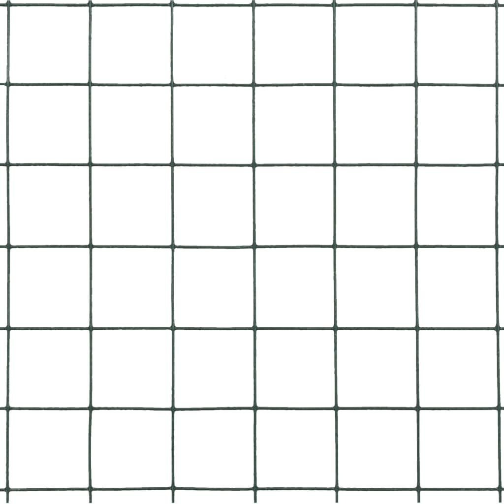 vidaXL Kippengaas 25x0,5 m staal met PVC coating groen online kopen ...