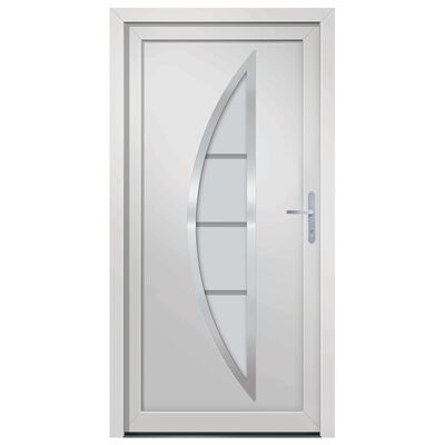 vidaXL Voordeur 98x190 cm PVC wit online kopen | vidaXL.be
