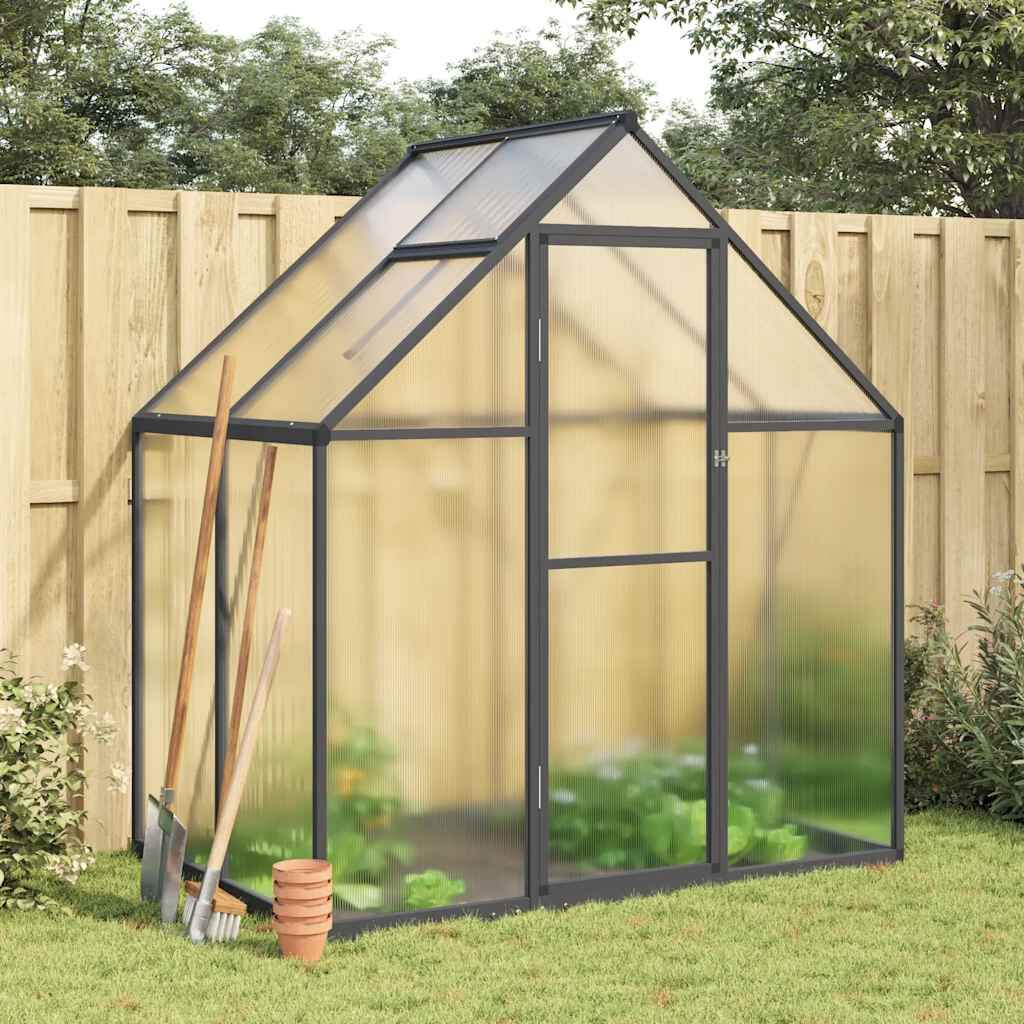 vidaXL Tuinkas met basisframe 169x114x195 cm aluminium antracietkleur ...