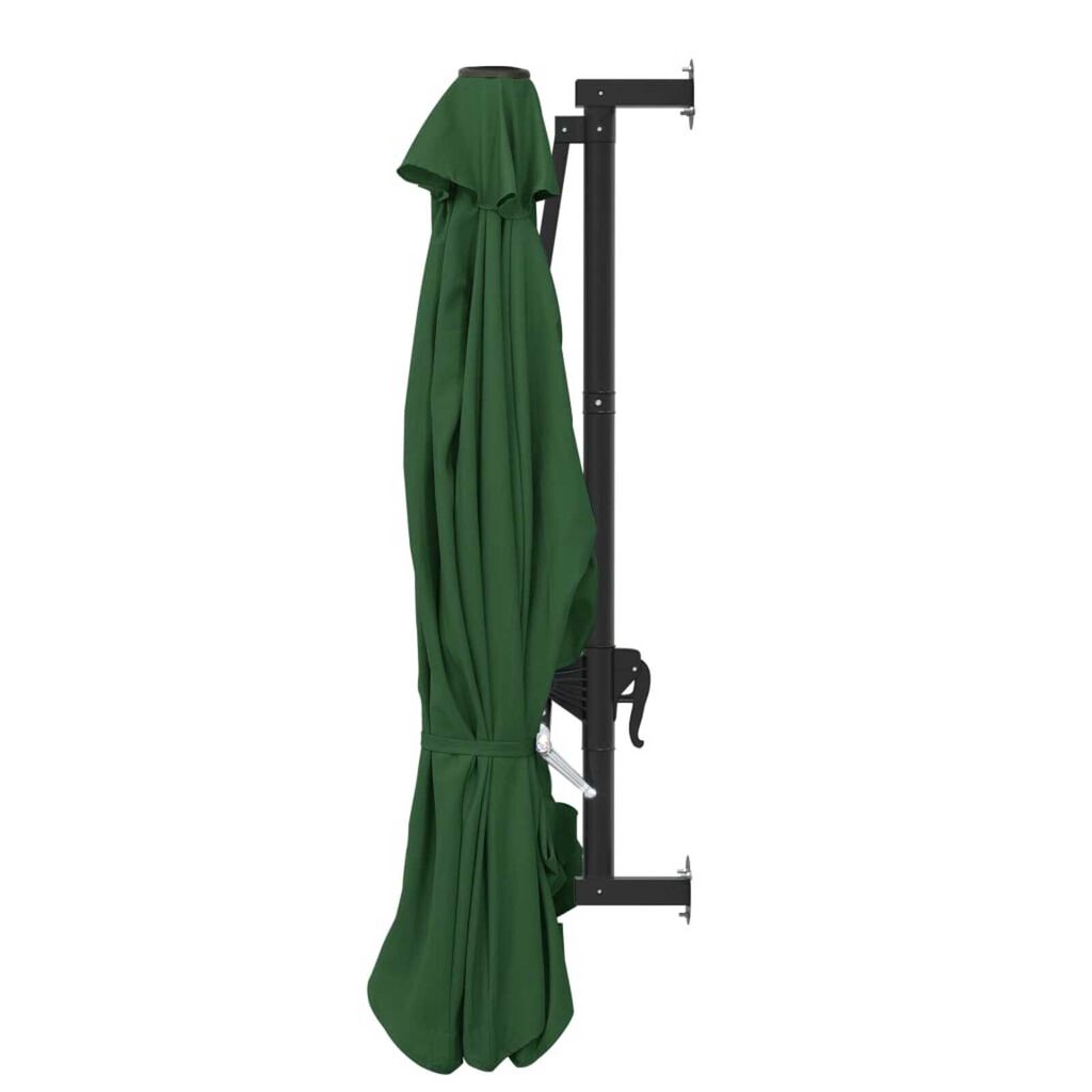 vidaXL Wandparasol met metalen paal 300 cm groen online kopen | vidaXL.be