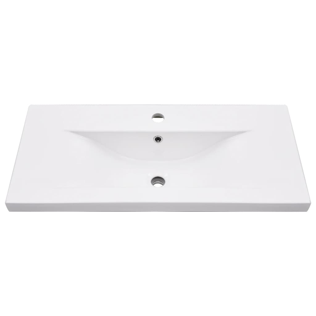 vidaXL Wastafelframe met inbouwwastafel ijzer wit online kopen | vidaXL.be