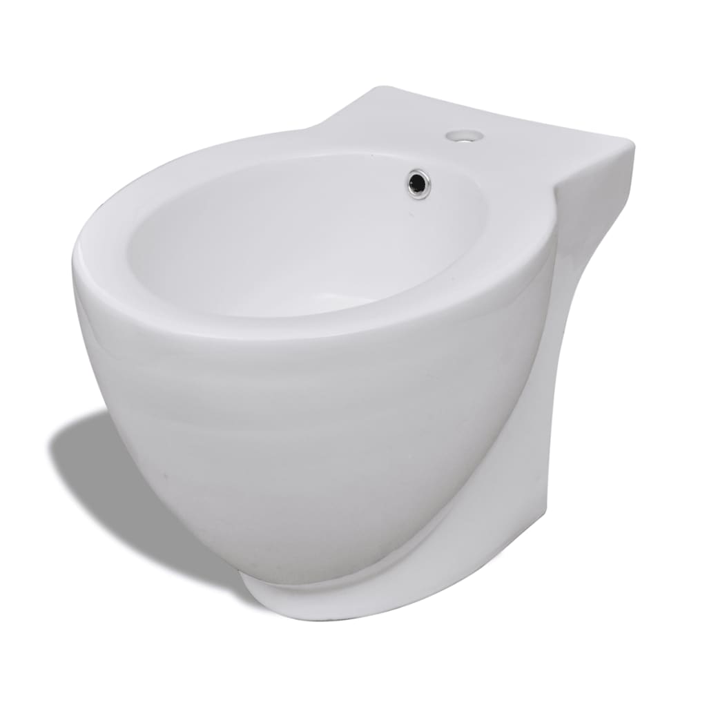 vidaXL Staand bidet rond keramiek wit online kopen | vidaXL.be