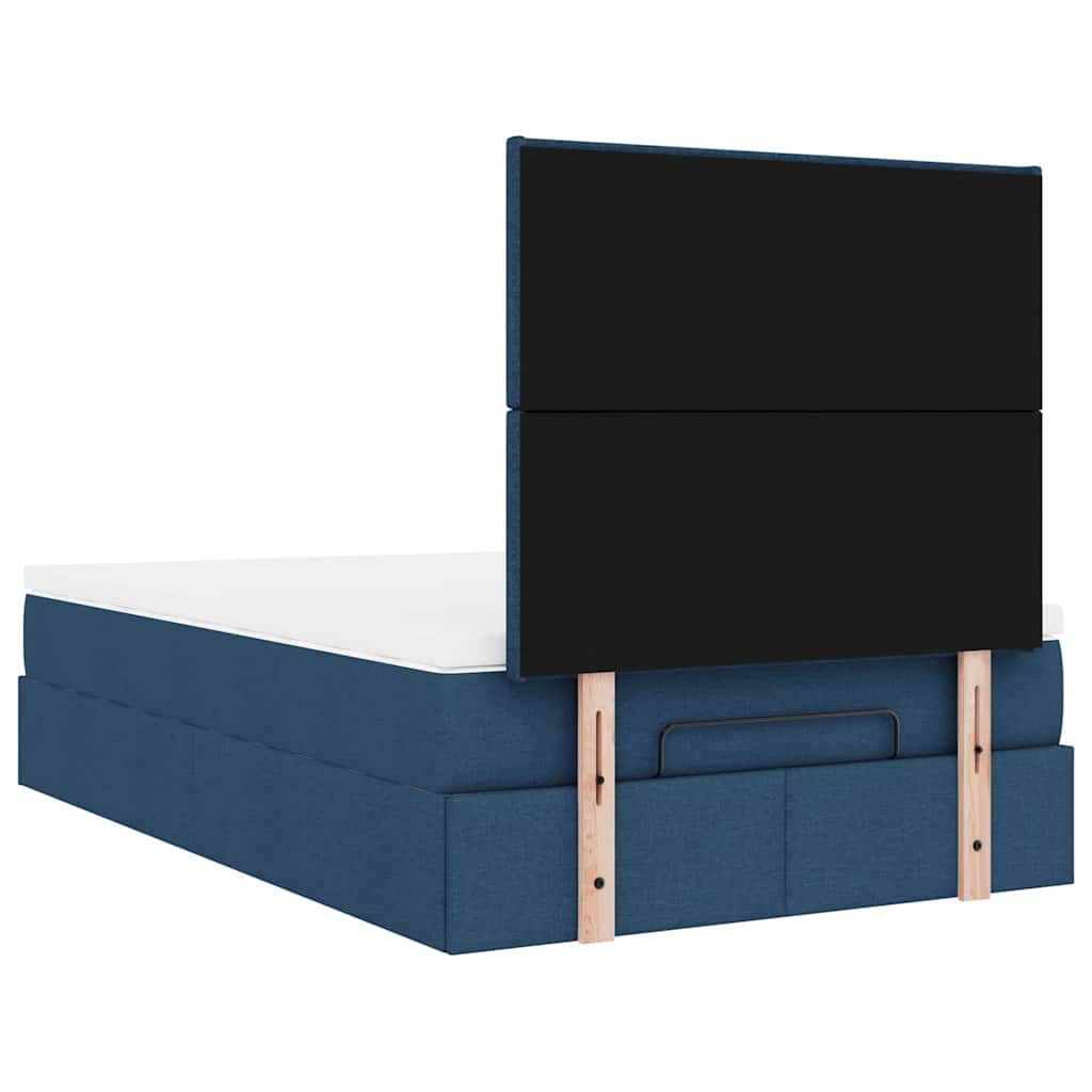 vidaXL Ottoman bed met matras 120x190 cm stof blauw online kopen ...