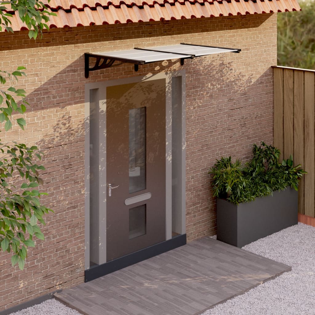 vidaXL Deurluifel 152,5x90 cm polycarbonaat zwart en transparant online ...