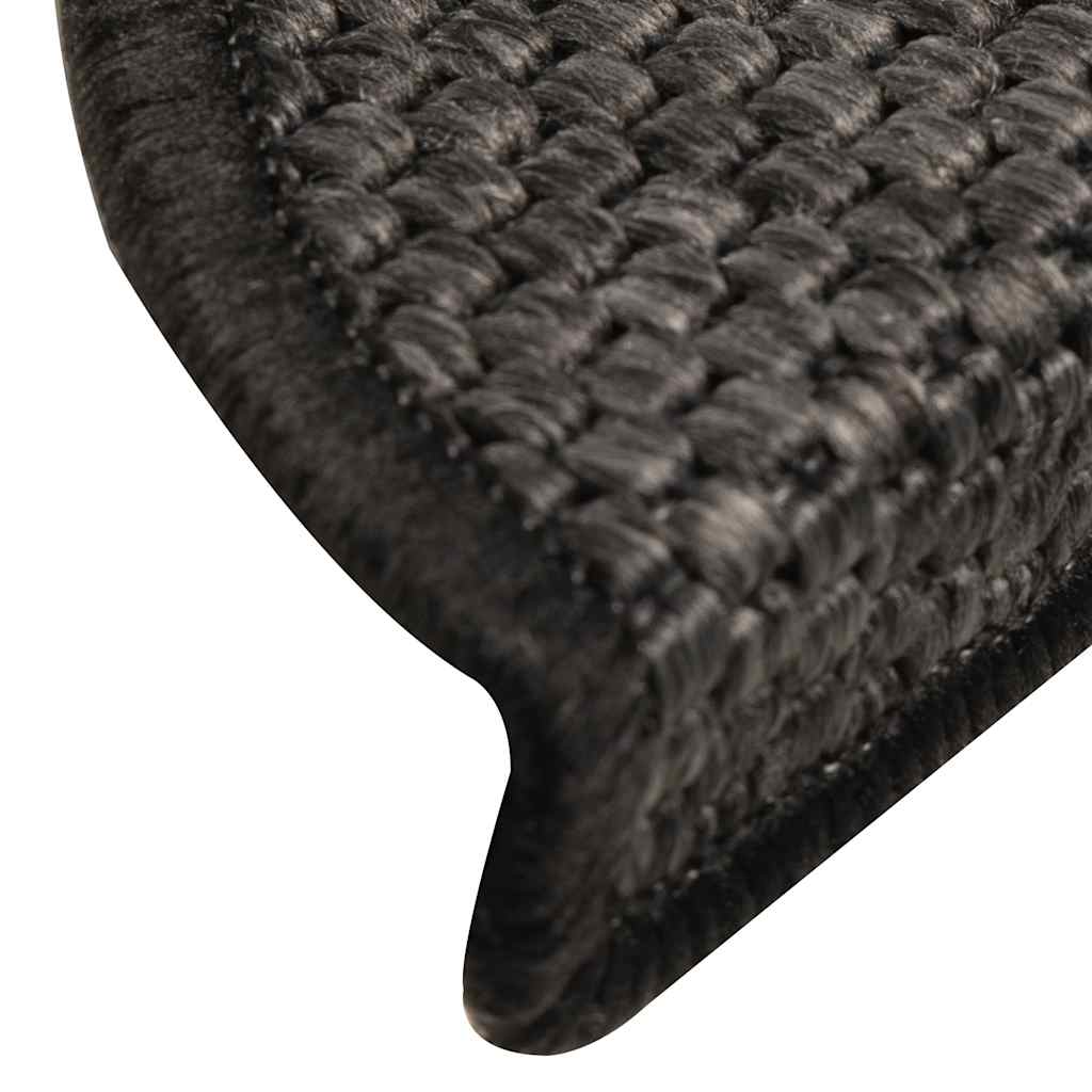 vidaXL Trapmatten zelfklevend 15st sisal-look 56x17x3cm antracietkleur ...