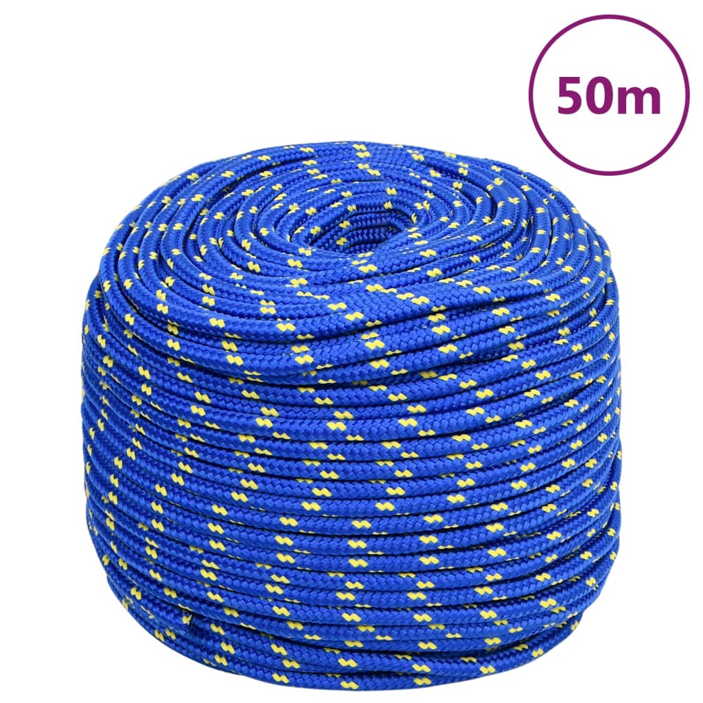 vidaXL Boot touw 6 mm 50 m polypropyleen blauw online kopen | vidaXL.be