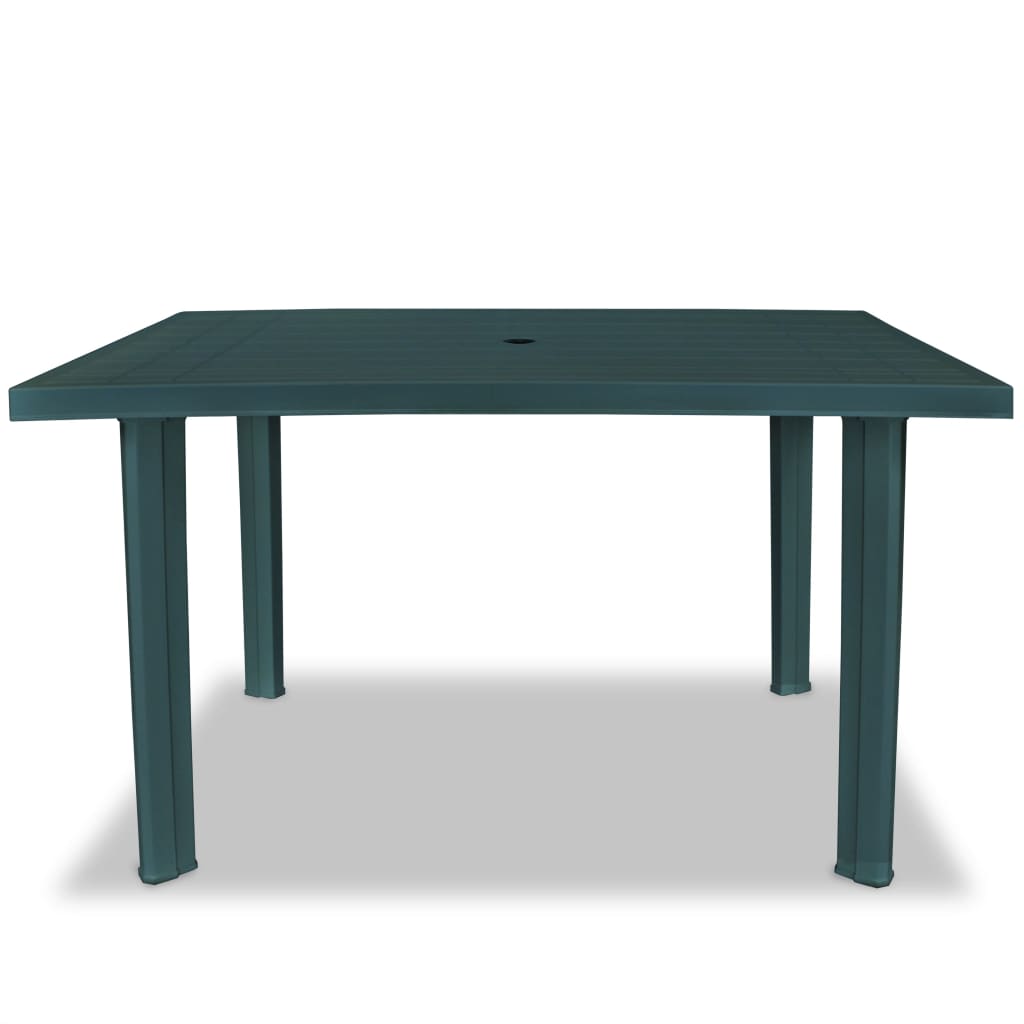 vidaXL Tuintafel 126x76x72 cm kunststof groen online kopen | vidaXL.be
