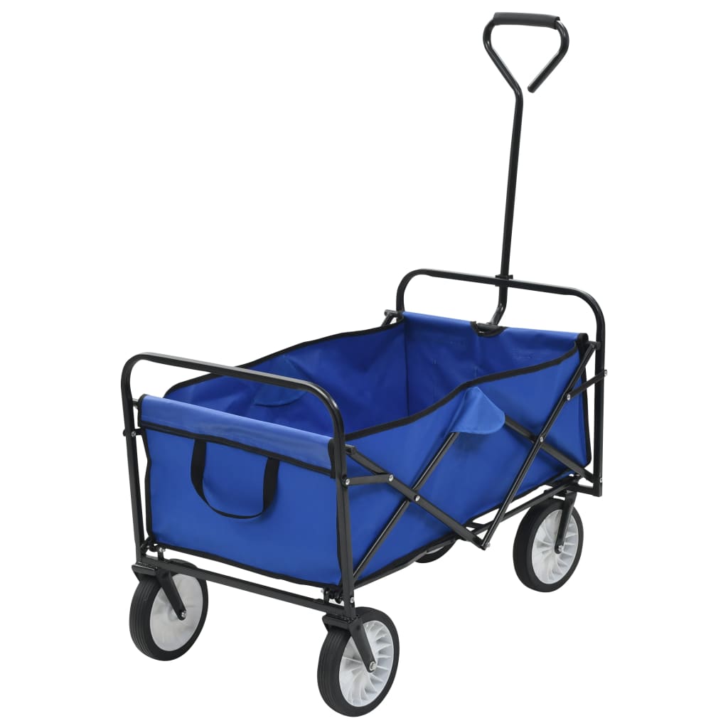 vidaXL Handkar inklapbaar staal blauw online kopen | vidaXL.be