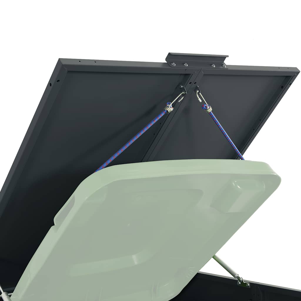 vidaXL Containerberging 4 containers 276x79x117 cm staal antraciet ...