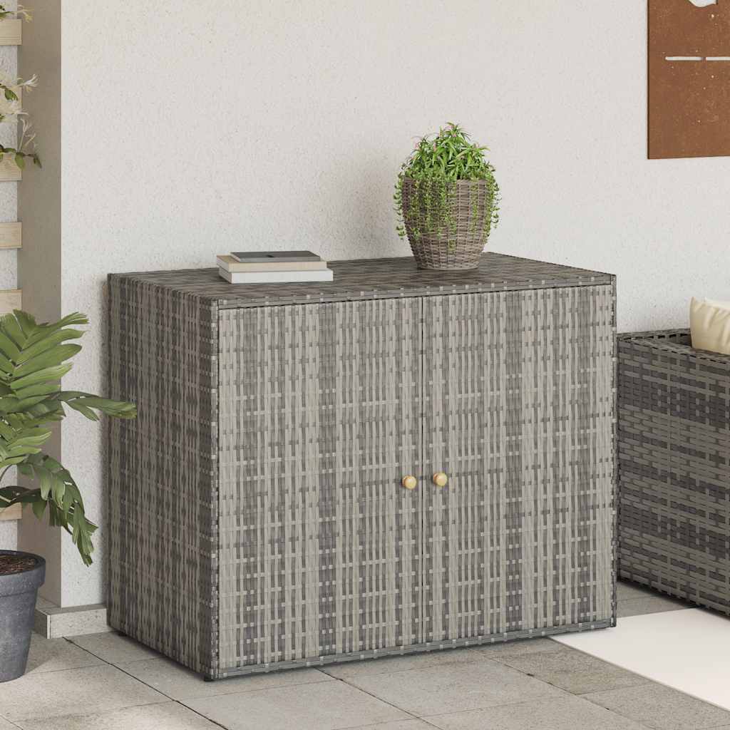 vidaXL Tuinkast 100x55,5x80 cm poly rattan grijs online kopen | vidaXL.be