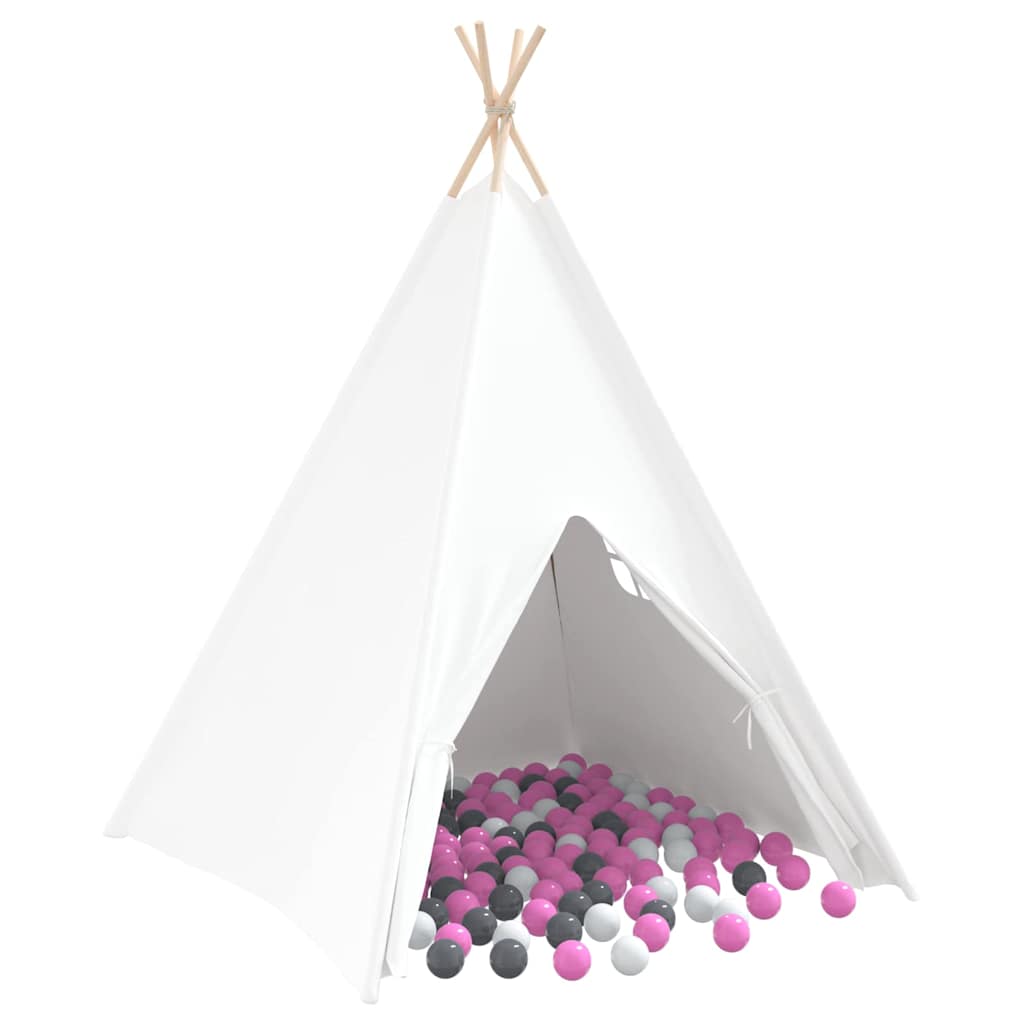 vidaXL Teepee Tent Wit 120 x 120 x 150 cm Stof en Plastic online kopen ...