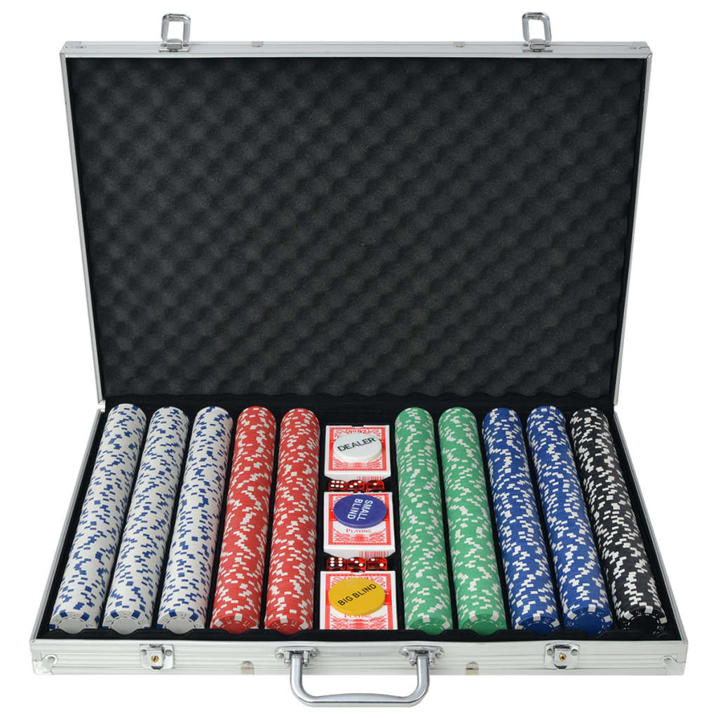 vidaXL Pokerset met 1000 chips aluminium online kopen | vidaXL.be