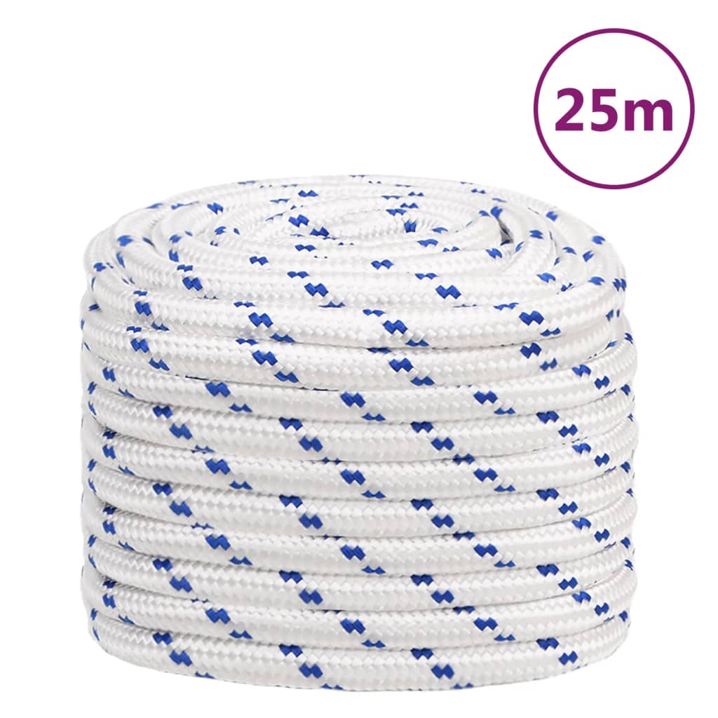 vidaXL Boot touw 20 mm 25 m polypropyleen wit online kopen | vidaXL.be