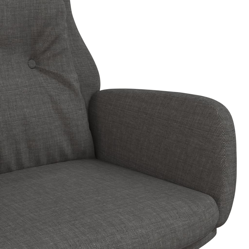 vidaXL Relaxstoel stof donkergrijs online kopen | vidaXL.be