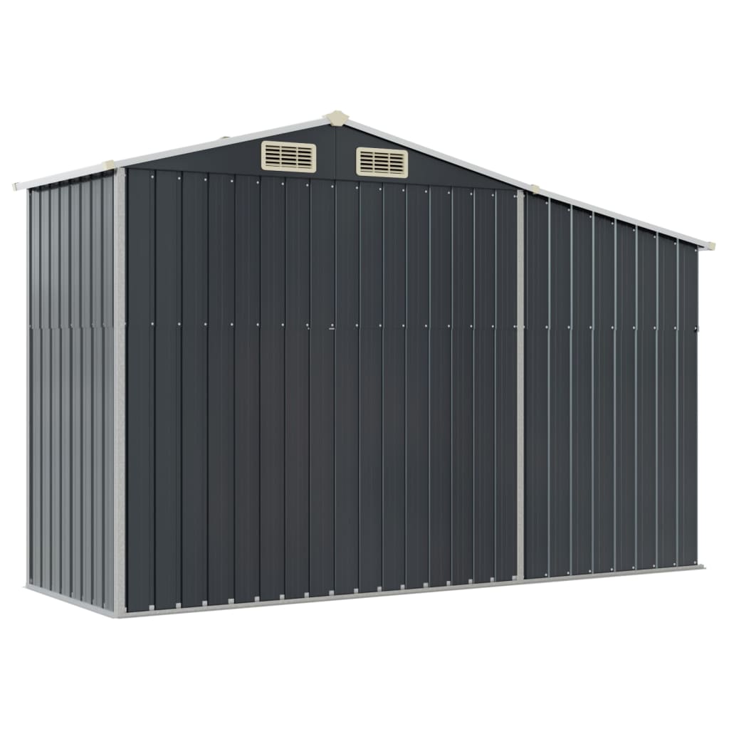 vidaXL Tuinschuur 277x93x179 cm gegalvaniseerd staal antracietkleur ...