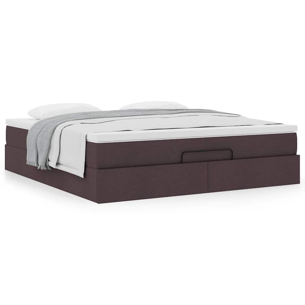 vidaXL Ottoman bed met matras 180x200cm stof donkerbruin online kopen ...