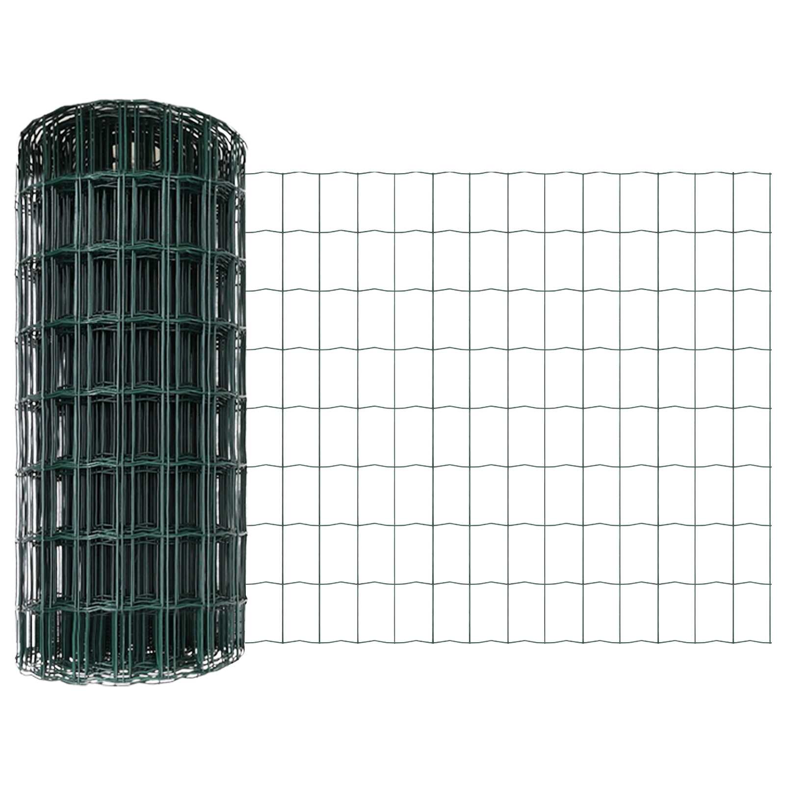 vidaXL Euro Hek Groen 0,6 x 25 m PVC-gecoat ijzer online kopen | vidaXL.be