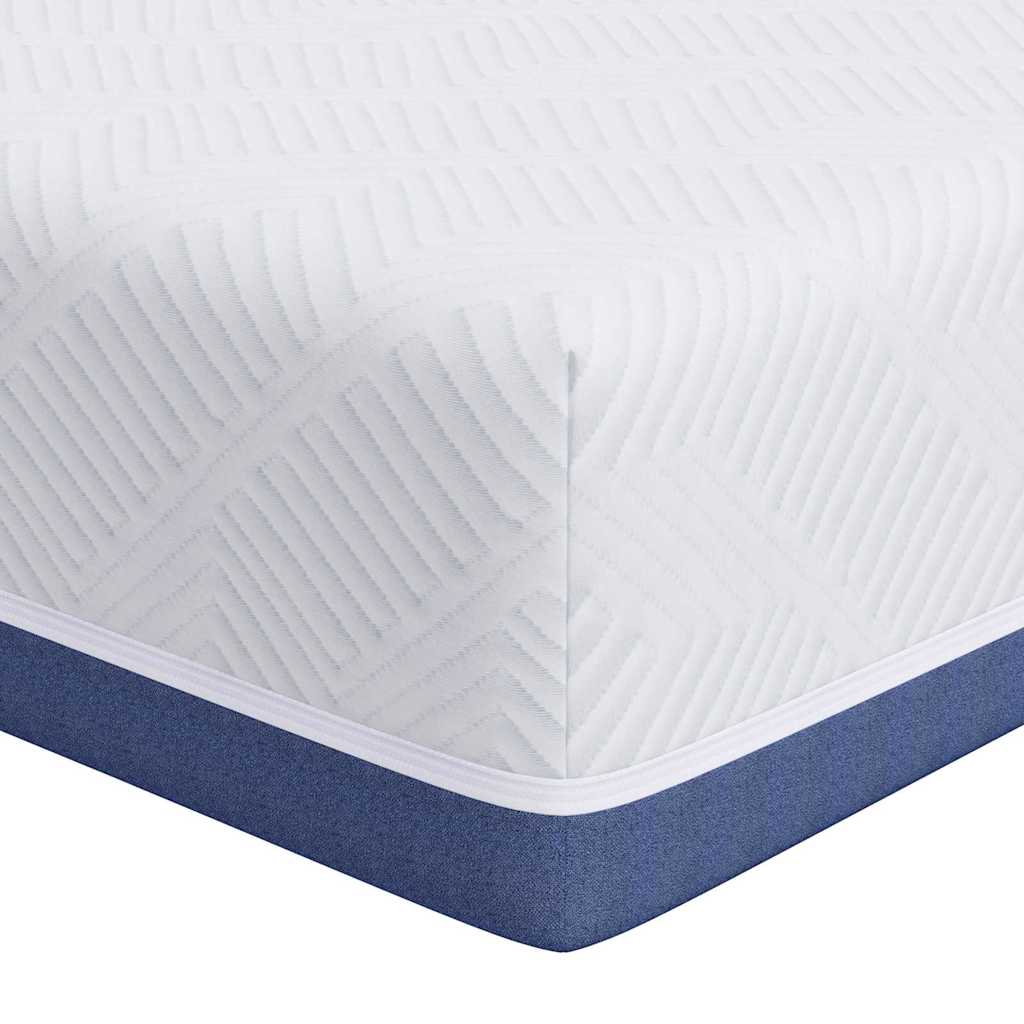 vidaXL Matras Wit en Blauw 90 x 200 cm Gel Geheugenschuim online kopen ...