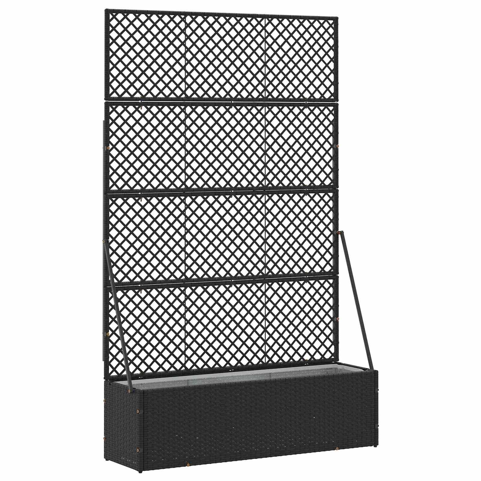 vidaXL Tuin Trellis Planter Zwart 105 x 30 x 170 cm Metaal online kopen ...