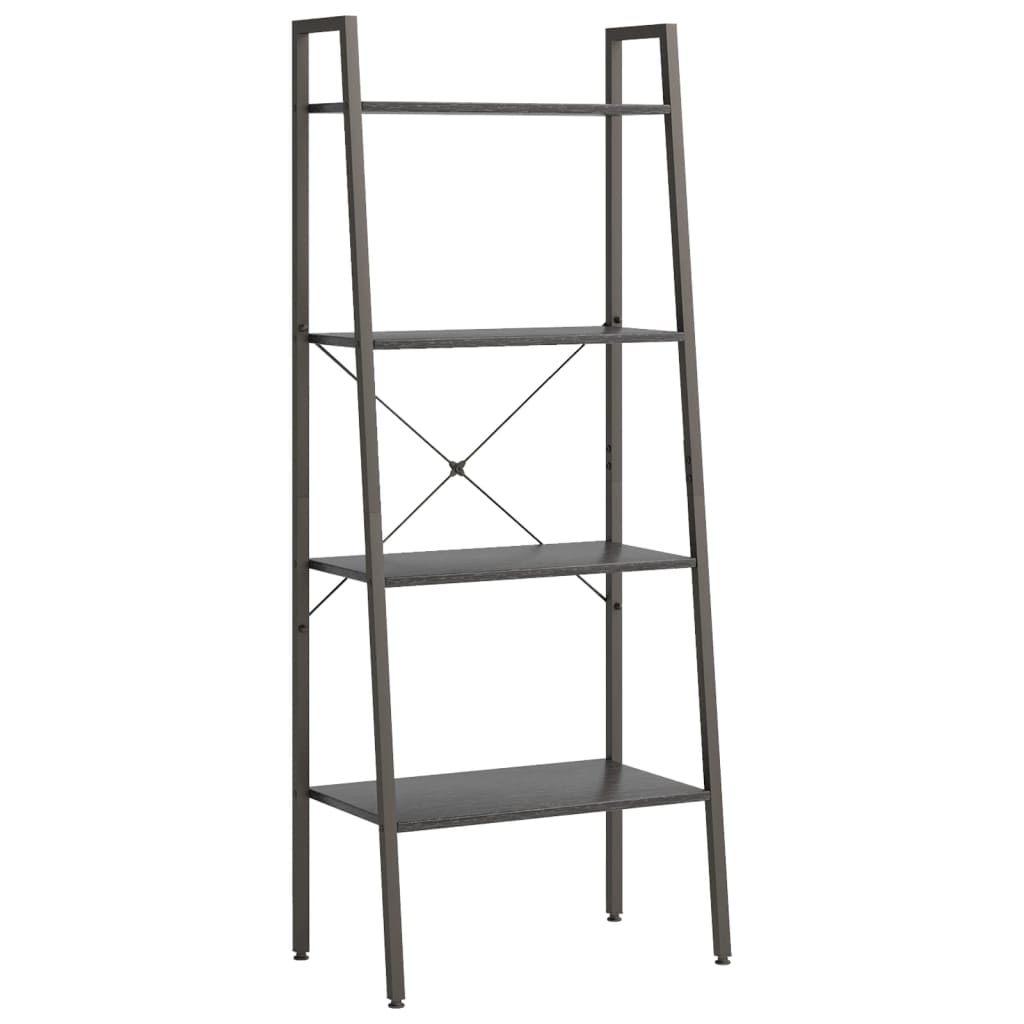 vidaXL Opbergmeubel met 4 schappen 56x35x140 cm zwart online kopen ...