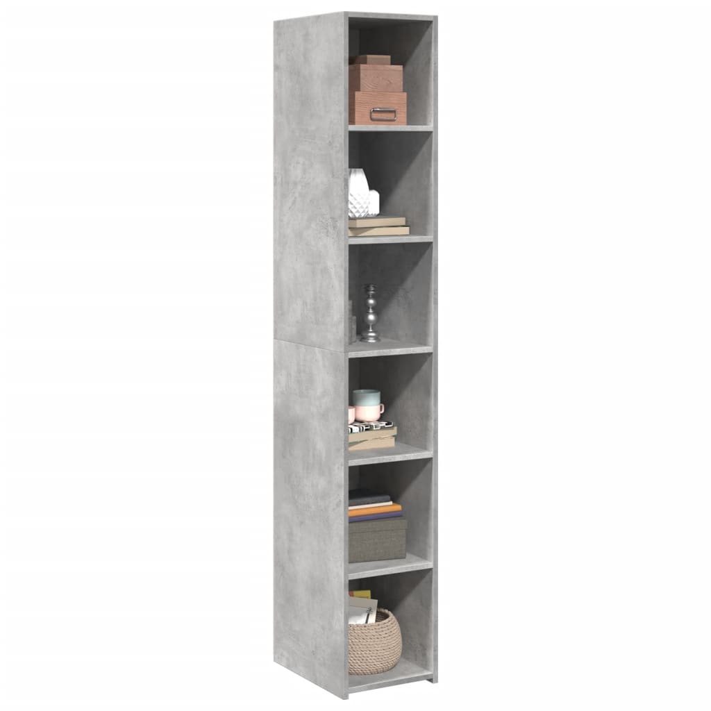 vidaXL Hoge kast 30x41x185 cm bewerkt hout betongrijs online kopen ...