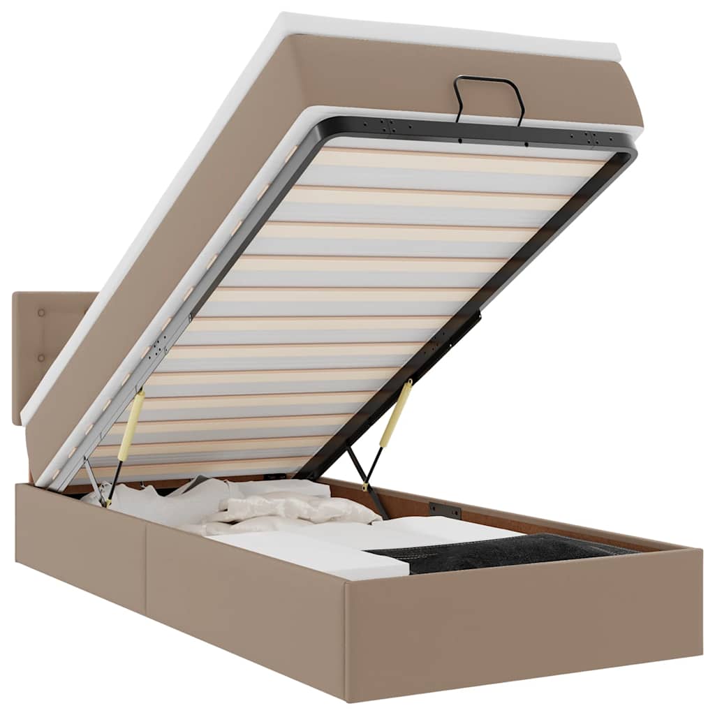 vidaXL Ottoman bed met matrassen en LED's 100x200cm kunstleer online ...