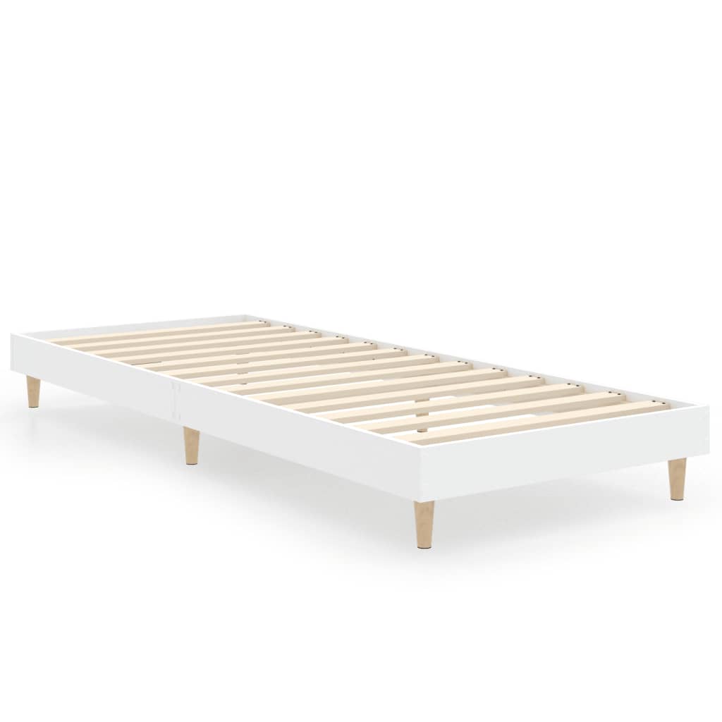 vidaXL Bedframe bewerkt hout wit 75x190 cm online kopen | vidaXL.be