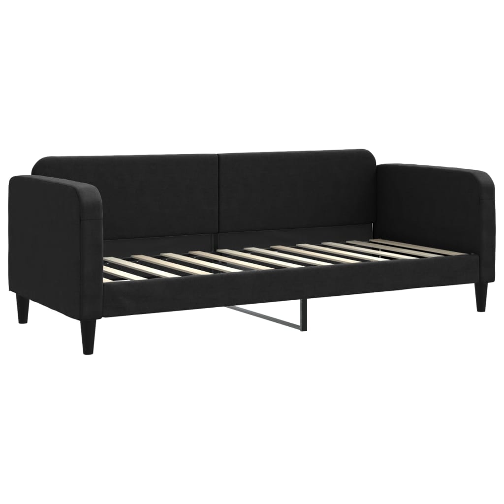 vidaXL Slaapbank 80x200 cm stof zwart online kopen | vidaXL.be