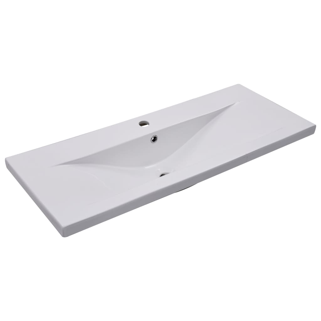 vidaXL Inbouwwastafel 101x39,5x18,5 cm keramiek wit online kopen ...